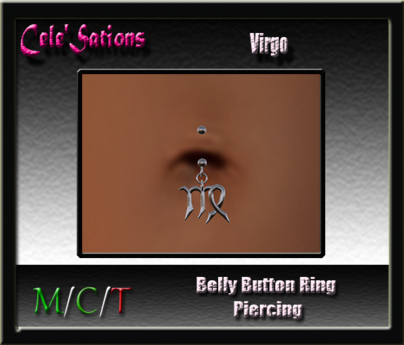 Second Life Marketplace - [CS] Belly Button Ring : Belly Piercing ~ Virgo